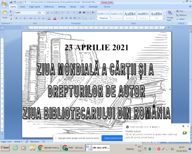 Ziua Mondială a Cărții și a Drepturilor de Autor și Ziua Bibliotecarului din România marcate la ...
