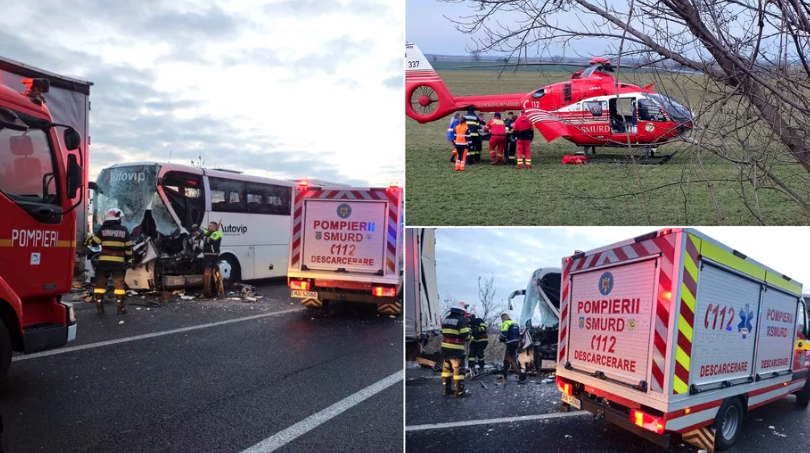 Accident grav pe DN2-E85 în Ialomița aproape de Urziceni: Un autocar cu ...