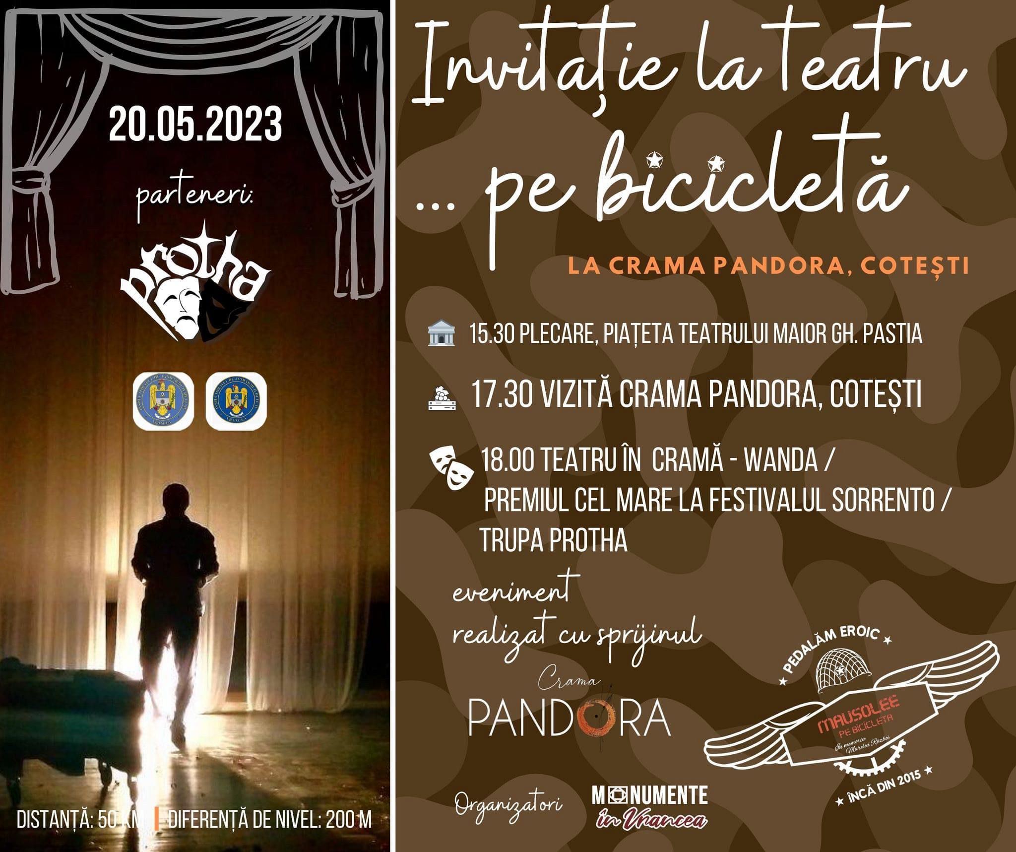 Eveniment inedit sâmbătă 20 mai 2023:”Invitație la teatru... pe ...