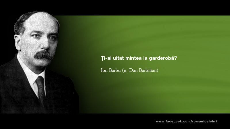 Astăzi despre Ion Barbu