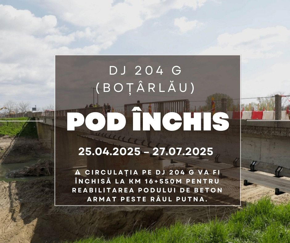 Circulație închisă temporar pe DJ 204 G la Boțârlău. Reabilitare ...