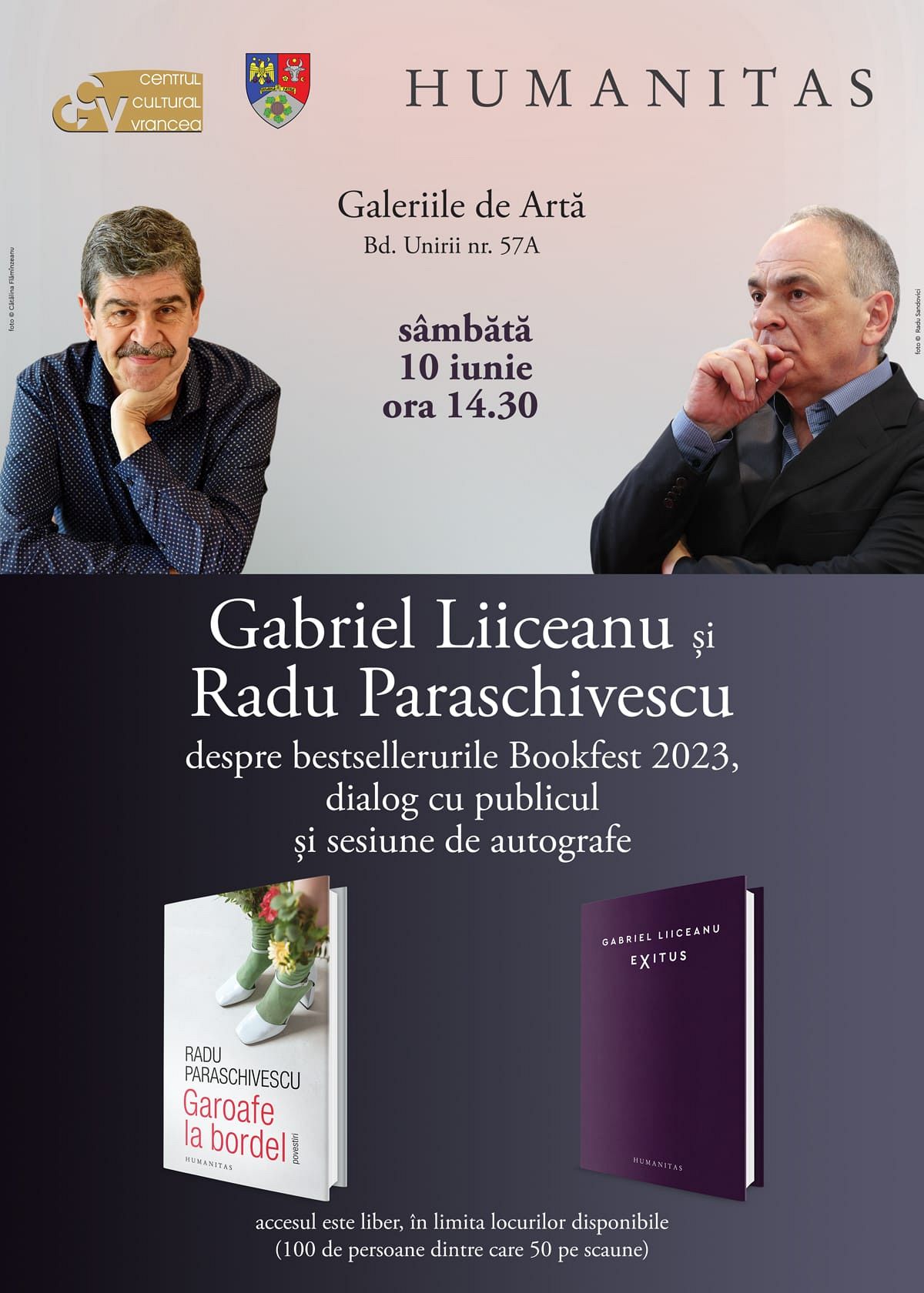 Cunoscuții scriitori și publiciști Gabriel Liiceanu și Radu ...