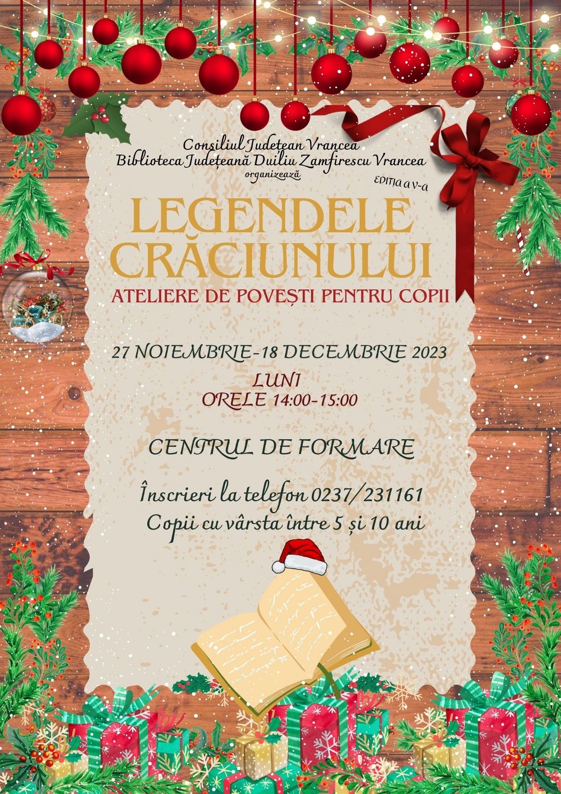Ediția a V-a atelierului de povești – „Legendele Crăciunului” la ...
