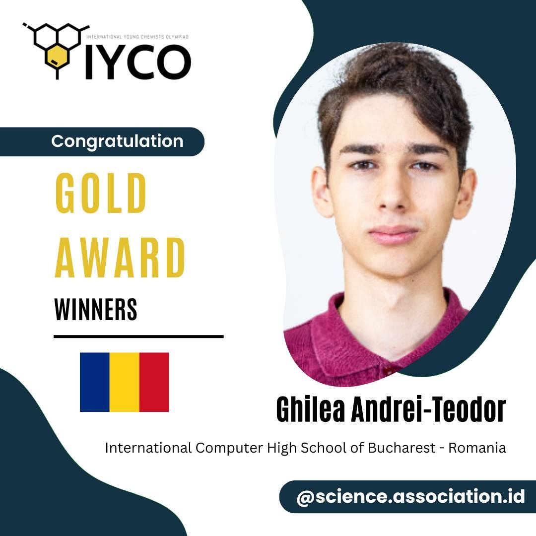 Focșăneanul Andrei -Teodor Ghilea a fost medaliat cu aur la Olimpiada Internațională a Tinerilor ...