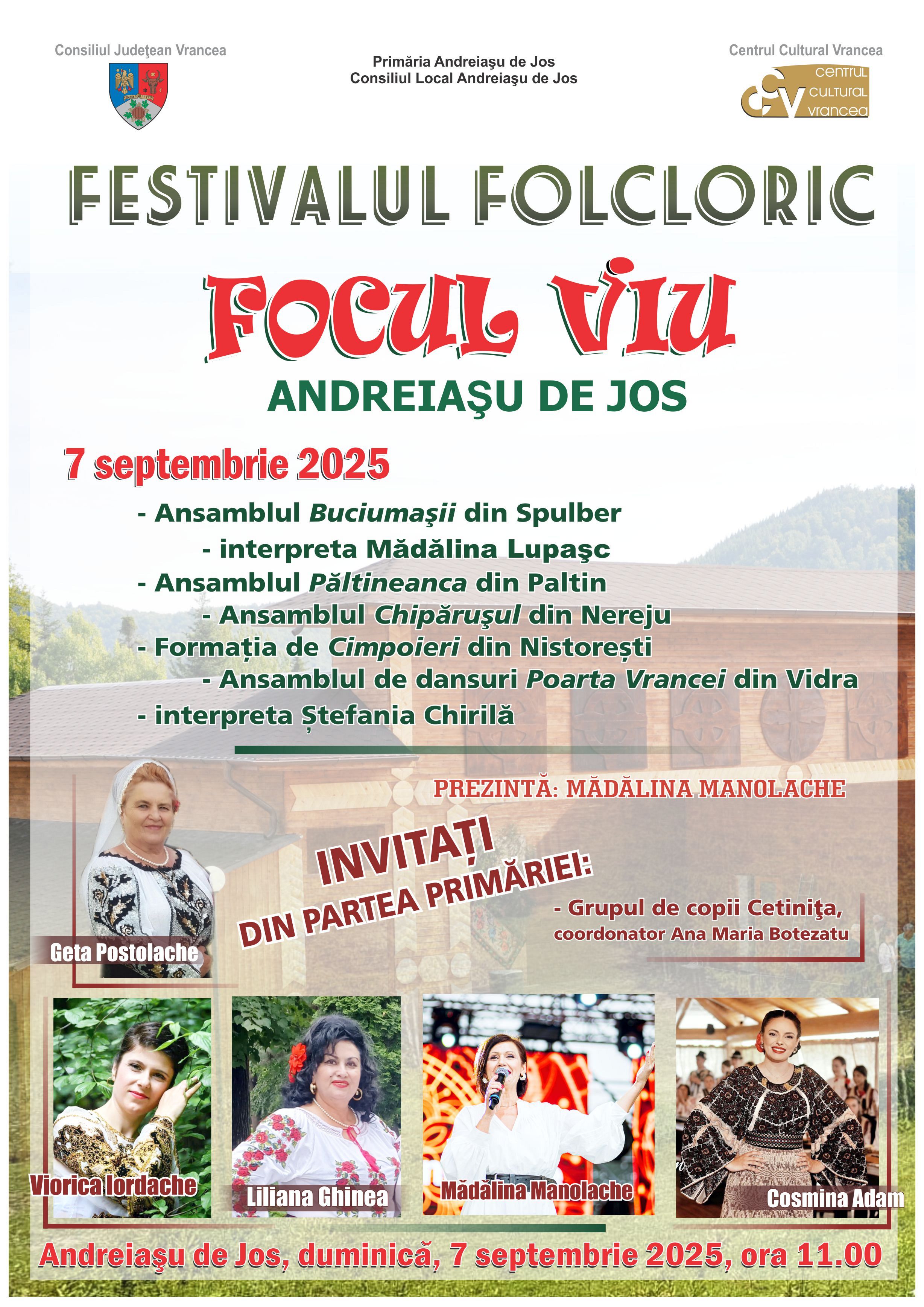 „Focul Viu” aprinde din nou spiritul folcloric vrâncean la Andreiașu de Jos