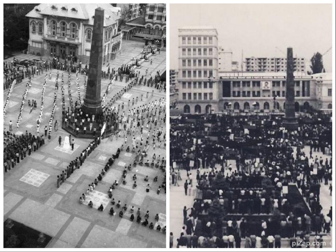 Foto | Monumentul Unirii din Focsani, tocmai aflat zilele acestea, în ...
