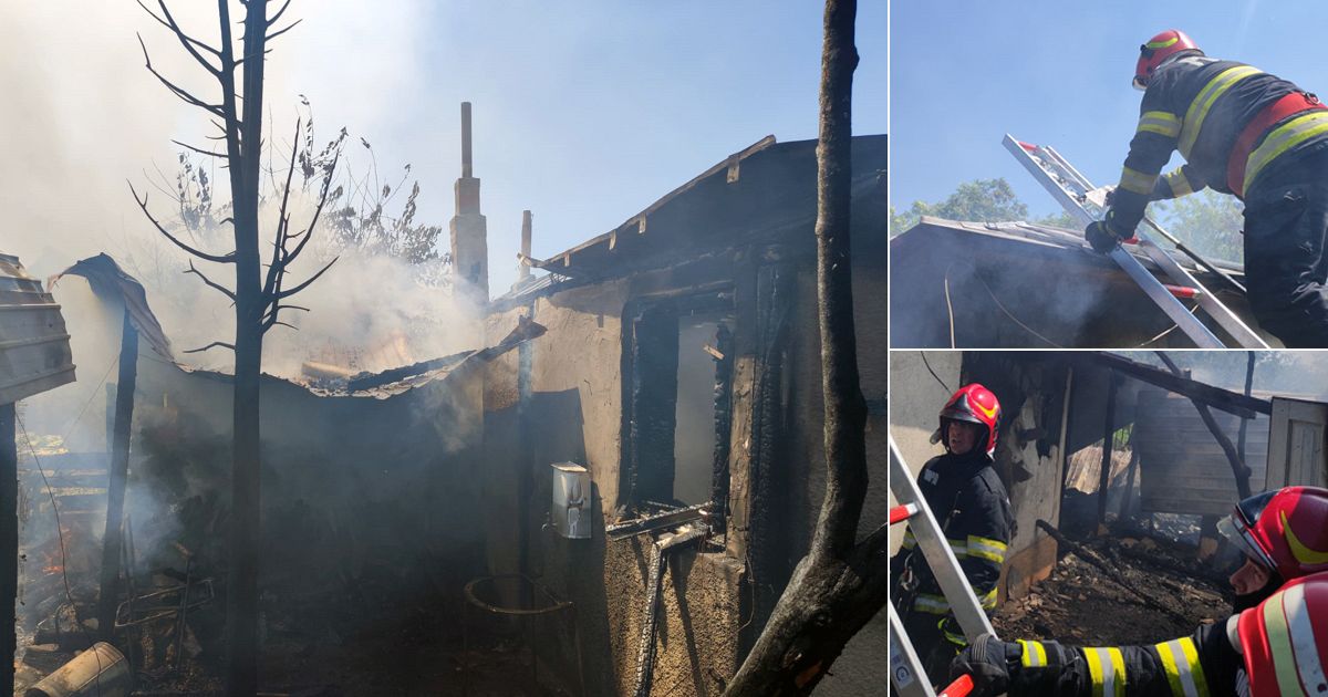 FOTO | Incendiu violent la o gospodărie din Râmniceni. Au intervenit ...