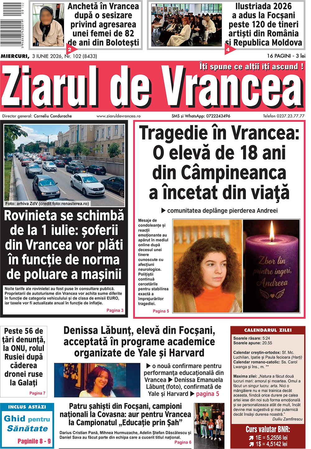 Calendarul zilei de 3 iunie: momente care au marcat istoria României și ...