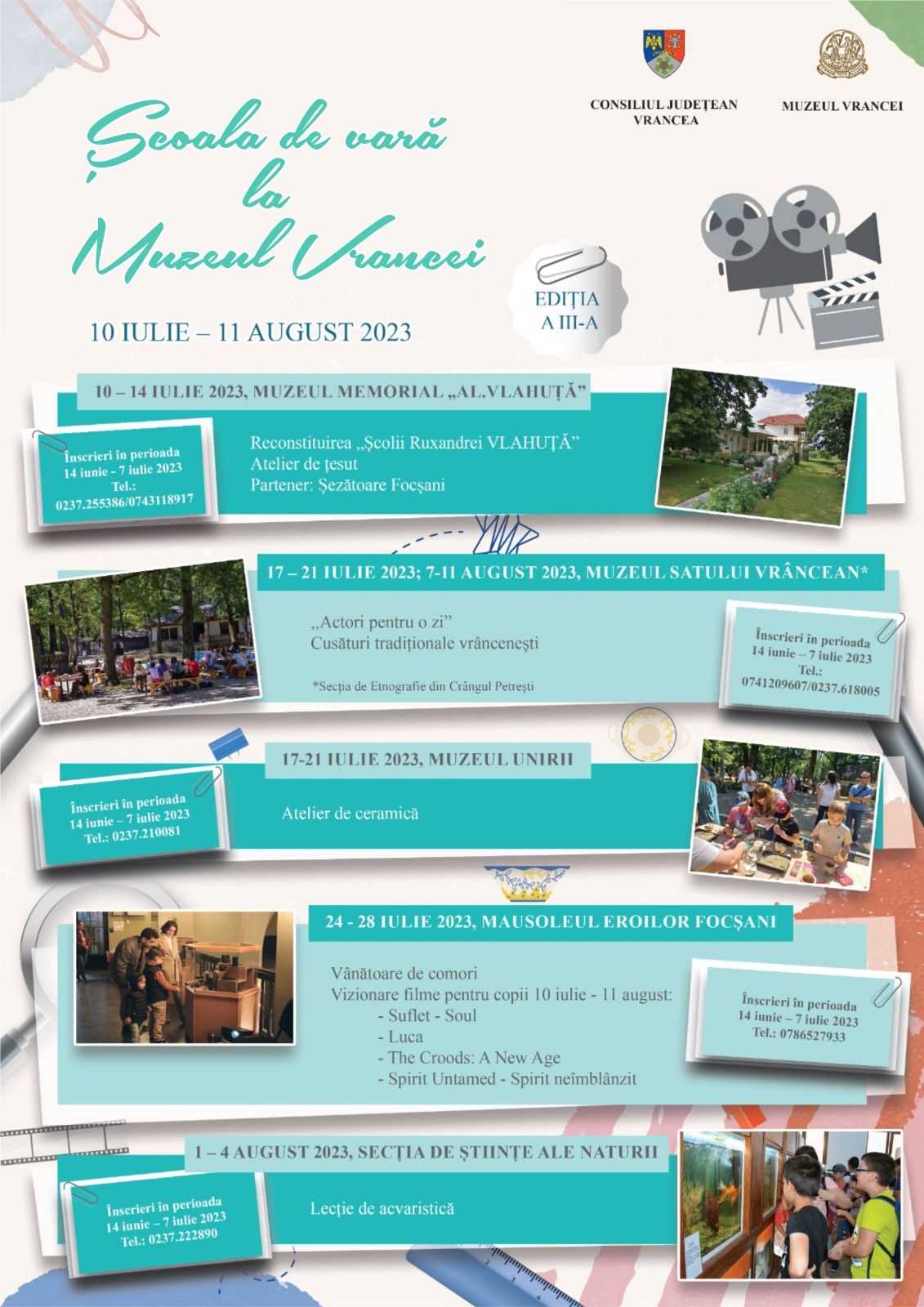 Muzeul Vrancei organizează ediția a III-a a „Școlii de Vară la Muzeu ...