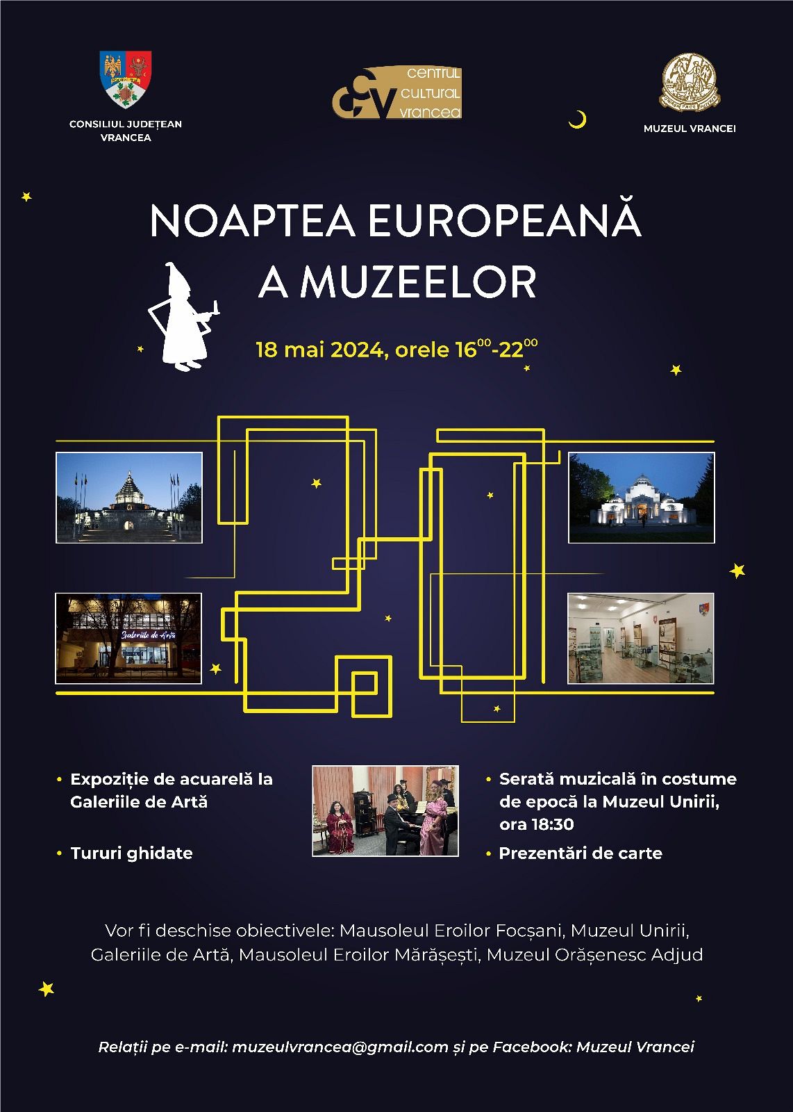 Noaptea Muzeelor la Muzeul Vrancei: Sâmbătă, 18 mai 2024, între orele 16:00 și 22:00
