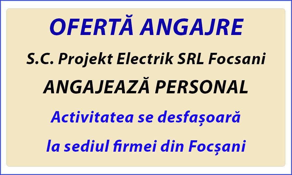 OFERTĂ ANGAJARE - Angajări - Oferte