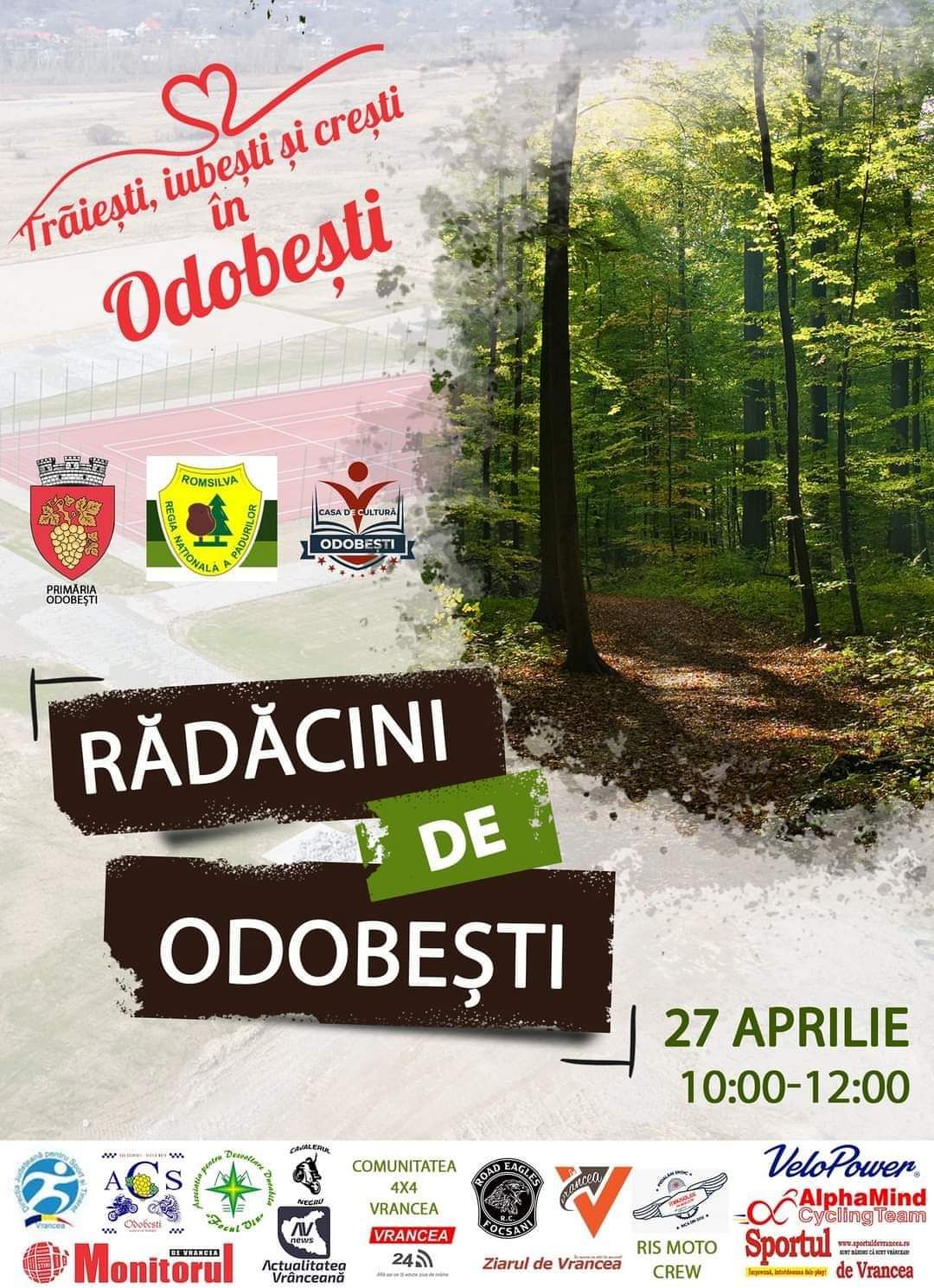 Sâmbătă, 27 aprilie, ora 10,00 plantăm împreună 2000 de copaci în Odobești
