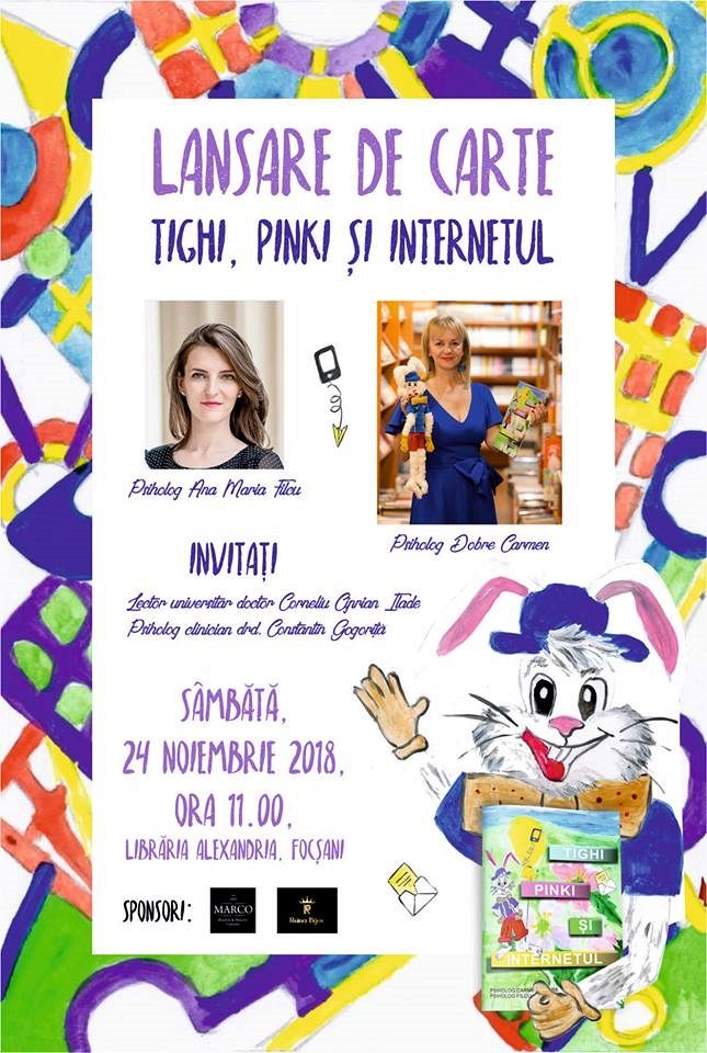 Tighi, Pinky și internetul | Lansare de carte sâmbătă, la Librăriile ...