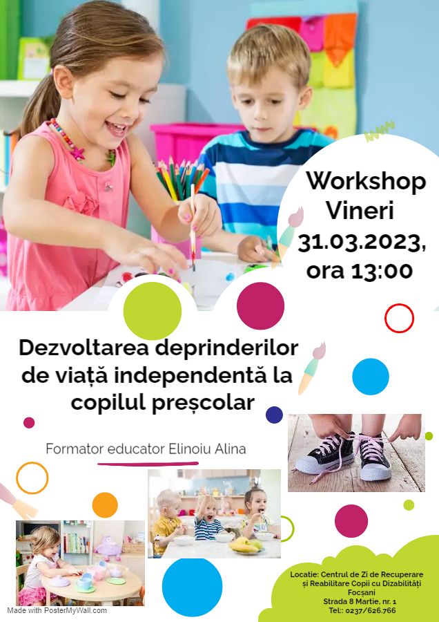 Semninar la „Şcoala Părinţilor” la CCCD Focşani cu tema:,, Dezvoltarea ...