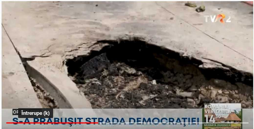 VIDEO | Strada Democrației din orașul Mărășești surpată la doi ani după ...